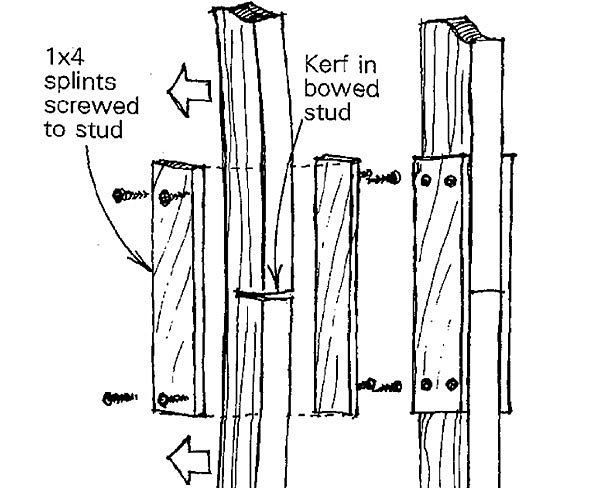 More on straightening studs - Fine Homebuilding