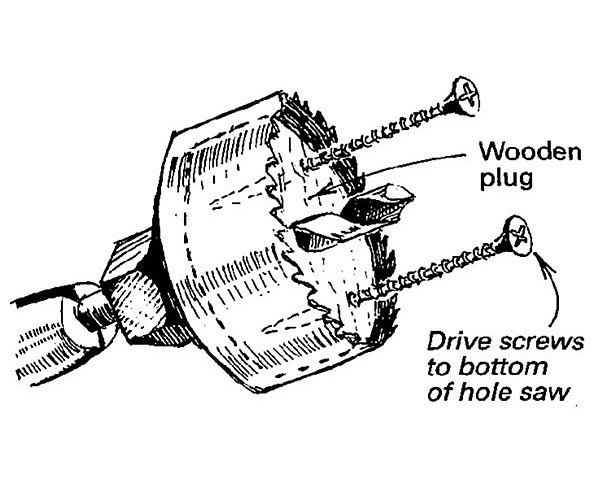 Freeing plugged hole saws - Fine Homebuilding