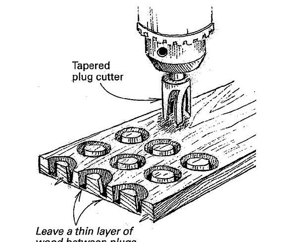 Cut Multiple Wood Plugs at Once - Fine Homebuilding