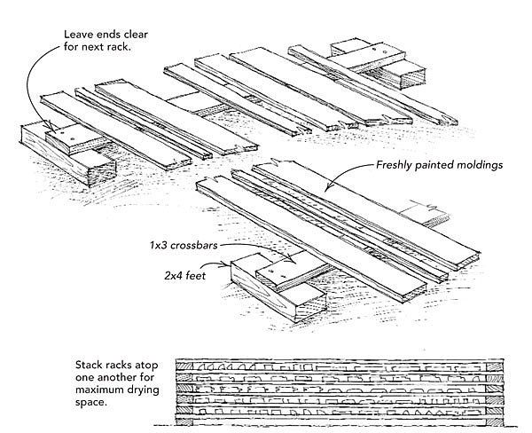 Drying Racks for Painted Trim Work - Fine Homebuilding