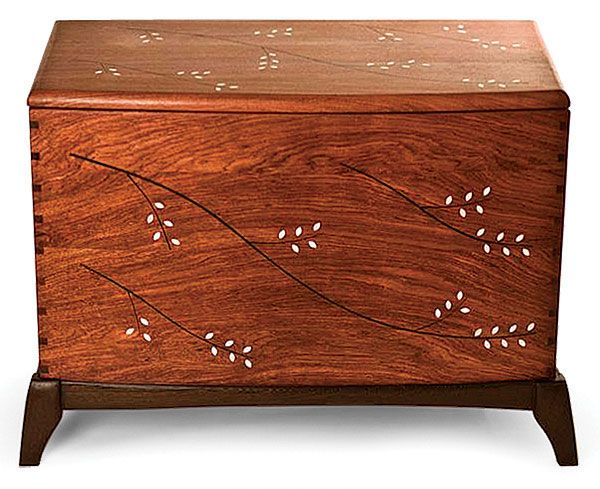 Hope Chest with Willow Inlay Motif - FineWoodworking