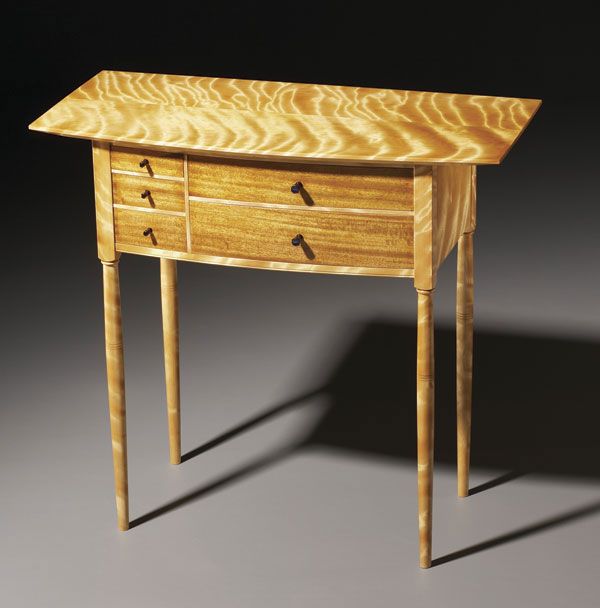 Flame Birch Table - FineWoodworking