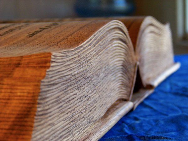 solid koa wood bible carving - FineWoodworking