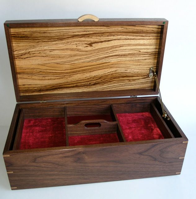 Zebrawood and Walnut Jewelry Box - FineWoodworking