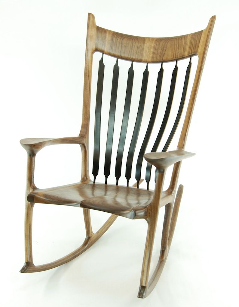 Rocking Chair - Ebony & Walnut - FineWoodworking