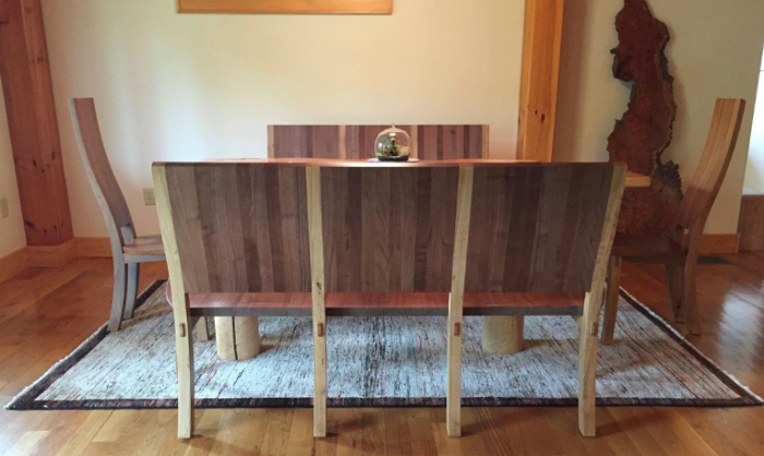 cascade bench in walnut and white oak - FineWoodworking