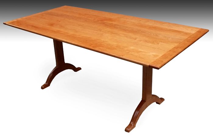 Shaker cherry trestle table with leaves - FineWoodworking