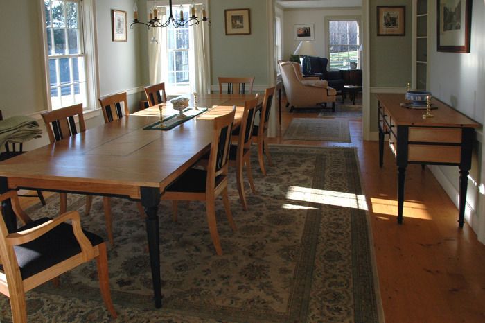 a cherry and curly maple dining room - FineWoodworking