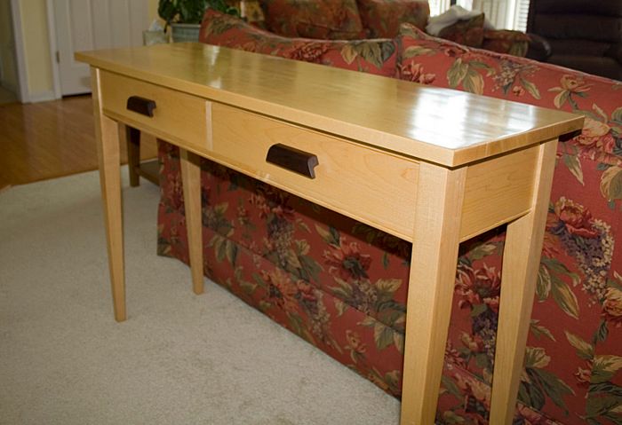 Birds Eye Maple Hall Table - FineWoodworking