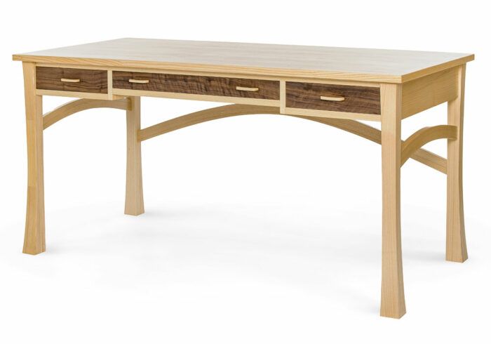 Ash and Curly Walnut Desk - FineWoodworking