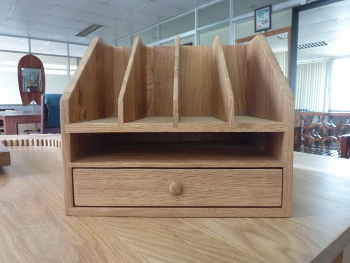 White Oak Desk Top Organizer - FineWoodworking