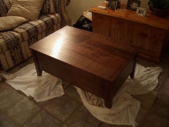 Coffee Table from mahogany reclaimed from church pews in Hawaii ...