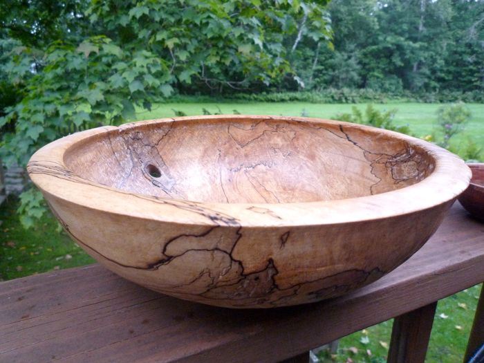 Spalted Sugar Maple Bowl with Tap Hole - FineWoodworking