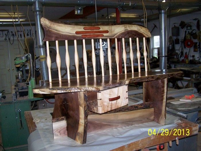 walnut bench - FineWoodworking
