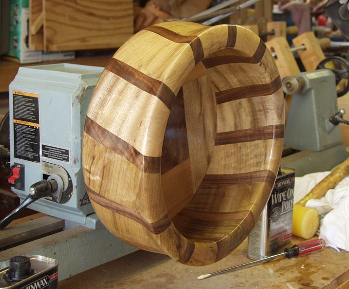 Tilted Stave Bowl - FineWoodworking