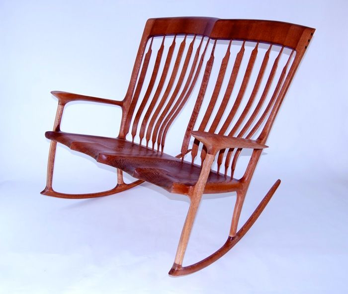 Sculpted double rocking chair - FineWoodworking