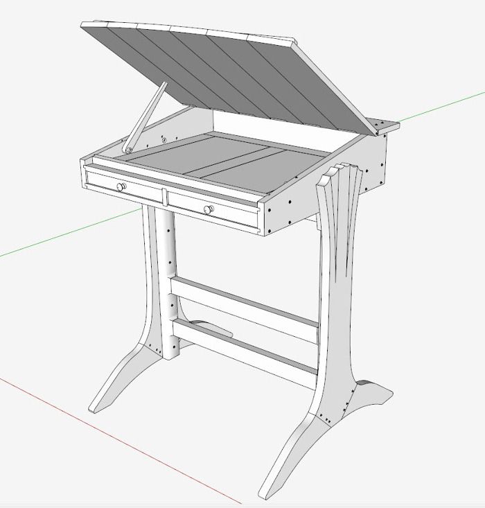 Lid Support for Stand-up Desk - FineWoodworking