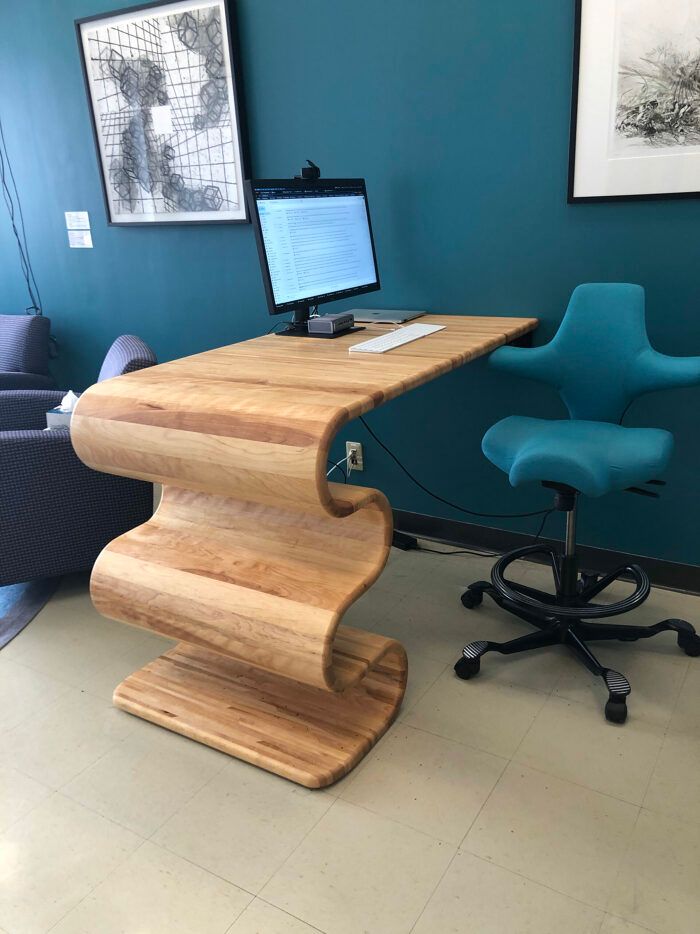 Lasagna Noodle Desk made of Maple - FineWoodworking