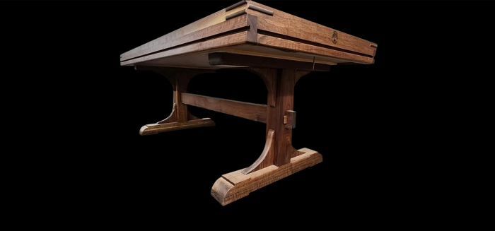 Walnut Trestle Gaming Table - FineWoodworking