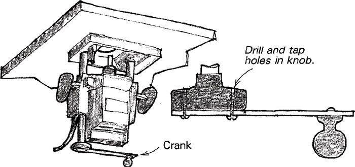 Crank Adjustment for Router Table - FineWoodworking