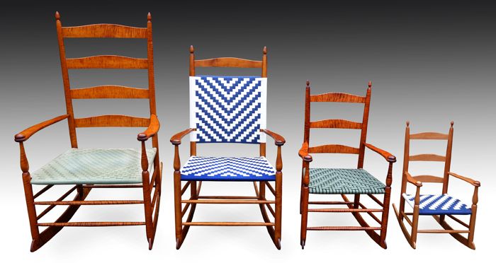 Shaker rockers in four sizes - FineWoodworking