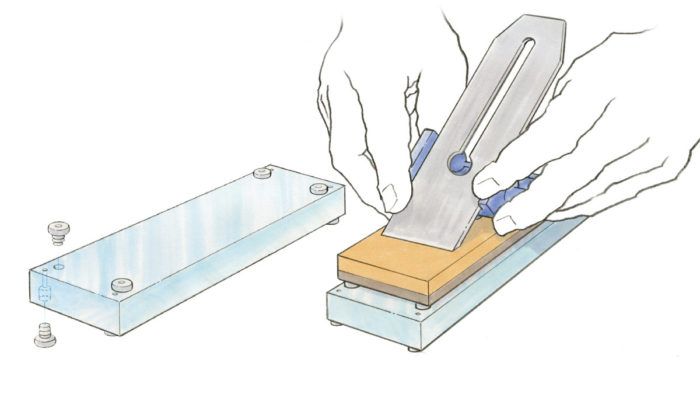 Sharpening stone holder is simple and stable - FineWoodworking
