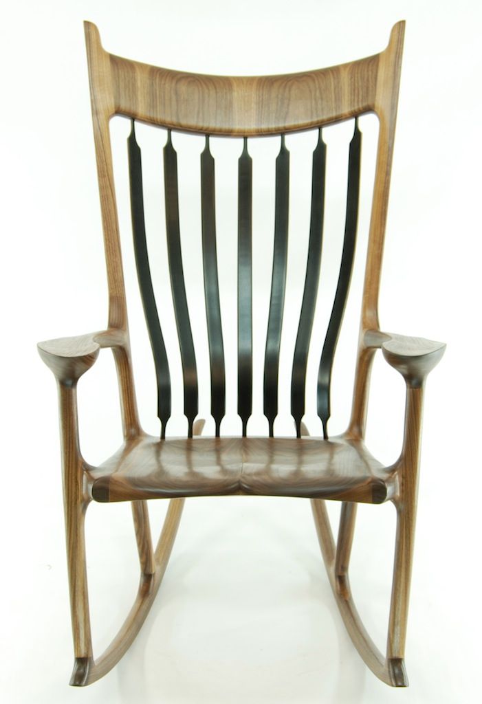 Rocking Chair - Ebony & Walnut - FineWoodworking