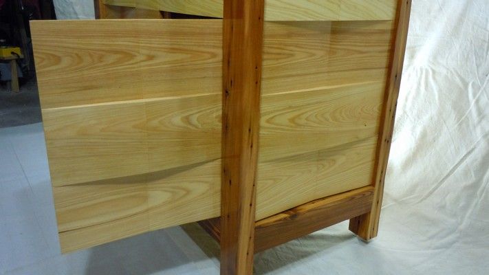 Grain matched basket weave Cypress and reclaimed Dade County Pine ...
