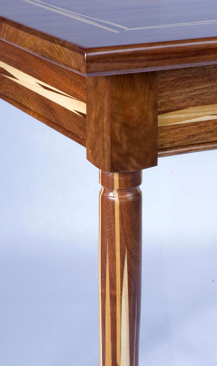 Walnut Table with inlays - FineWoodworking