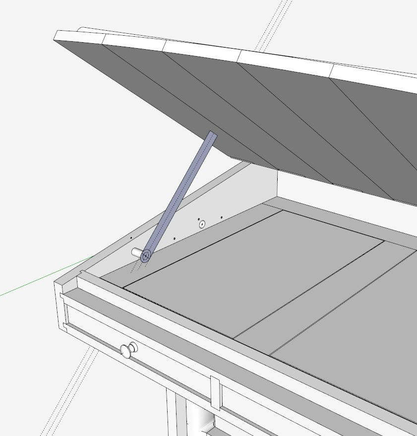 Lid Support for Stand-up Desk - FineWoodworking