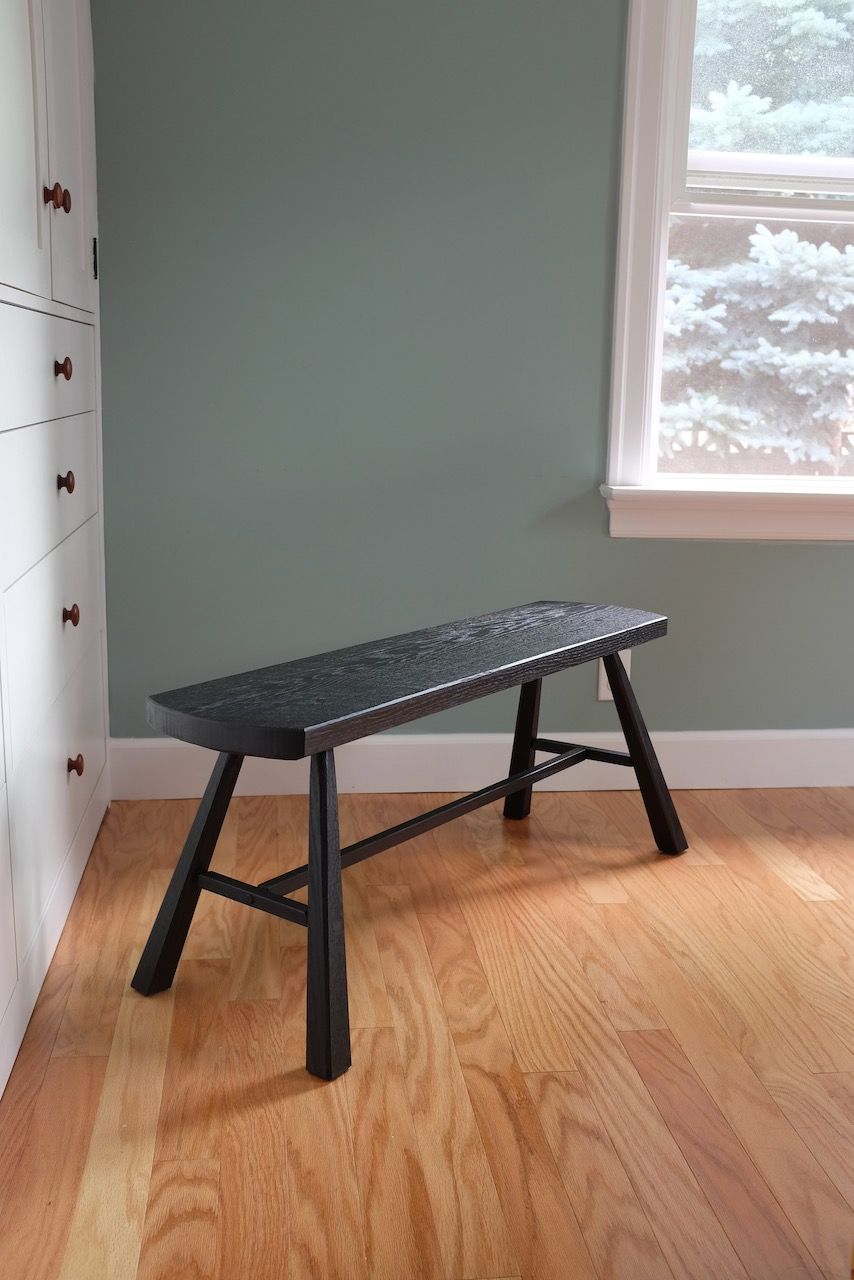 Staked Bench - Painted Oak - FineWoodworking