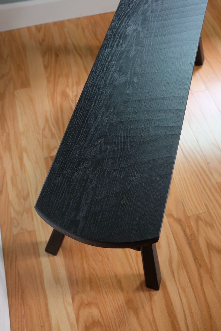 Staked Bench - Painted Oak - FineWoodworking