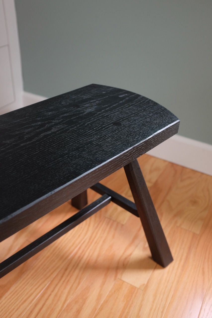 Staked Bench - Painted Oak - FineWoodworking