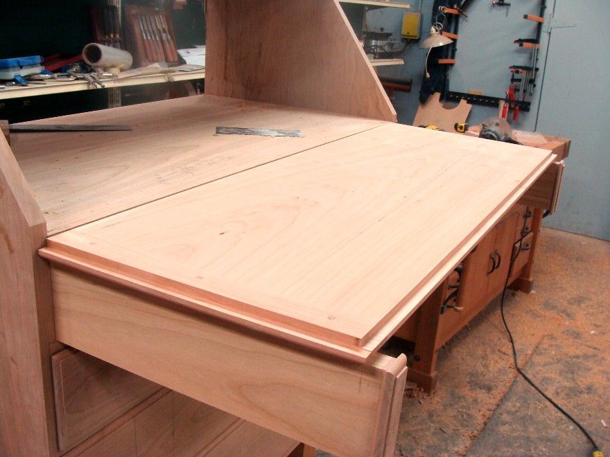 Curly Cherry Slant Front Desk - FineWoodworking