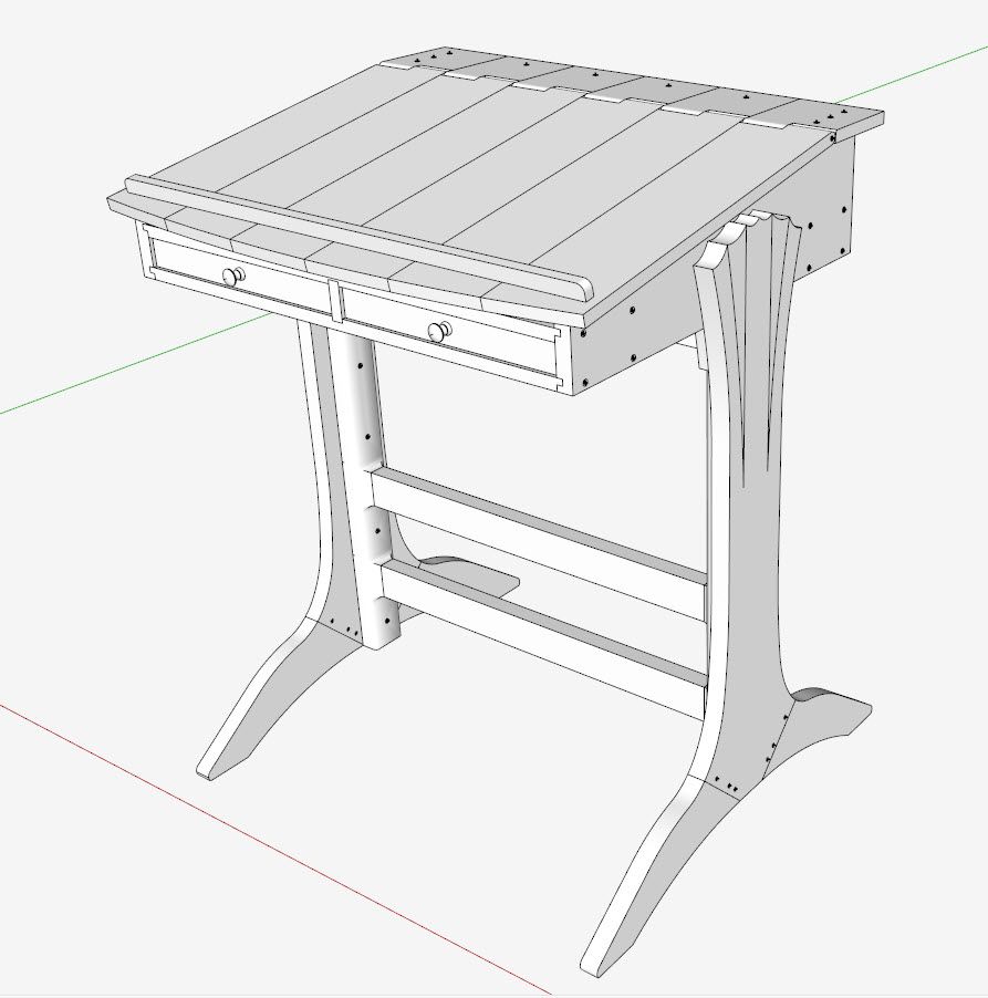 A Wooden Hinge for the Stand-up Desk - FineWoodworking