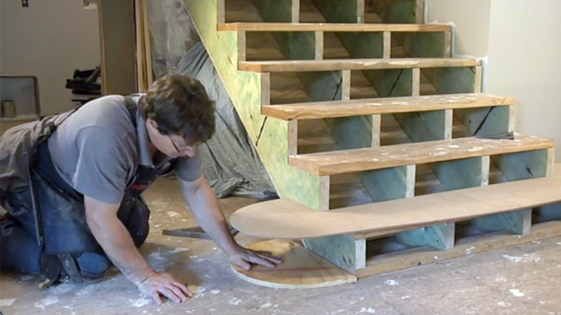 Building a Curved Step: Episode 6 – Installation - Fine Homebuilding
