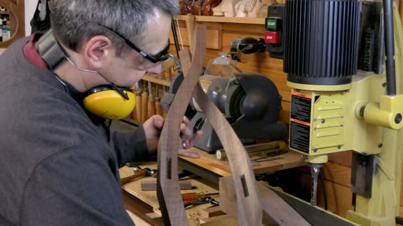 Ep 3: Mortising and tapering the back posts - FineWoodworking