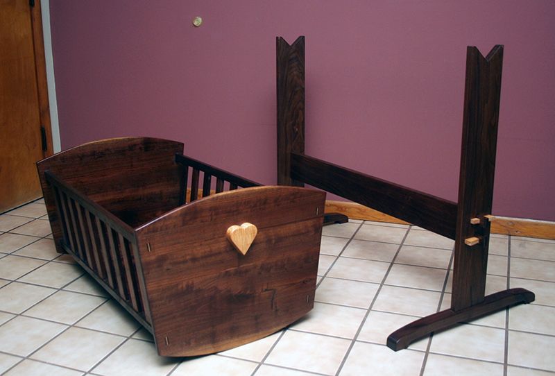 Walnut cradle - FineWoodworking