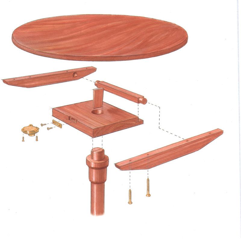 Free Plan: Tilt-top Table - FineWoodworking