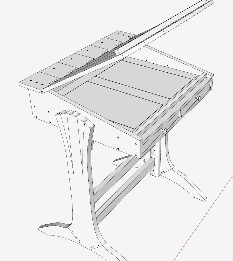 A Wooden Hinge for the Stand-up Desk - FineWoodworking