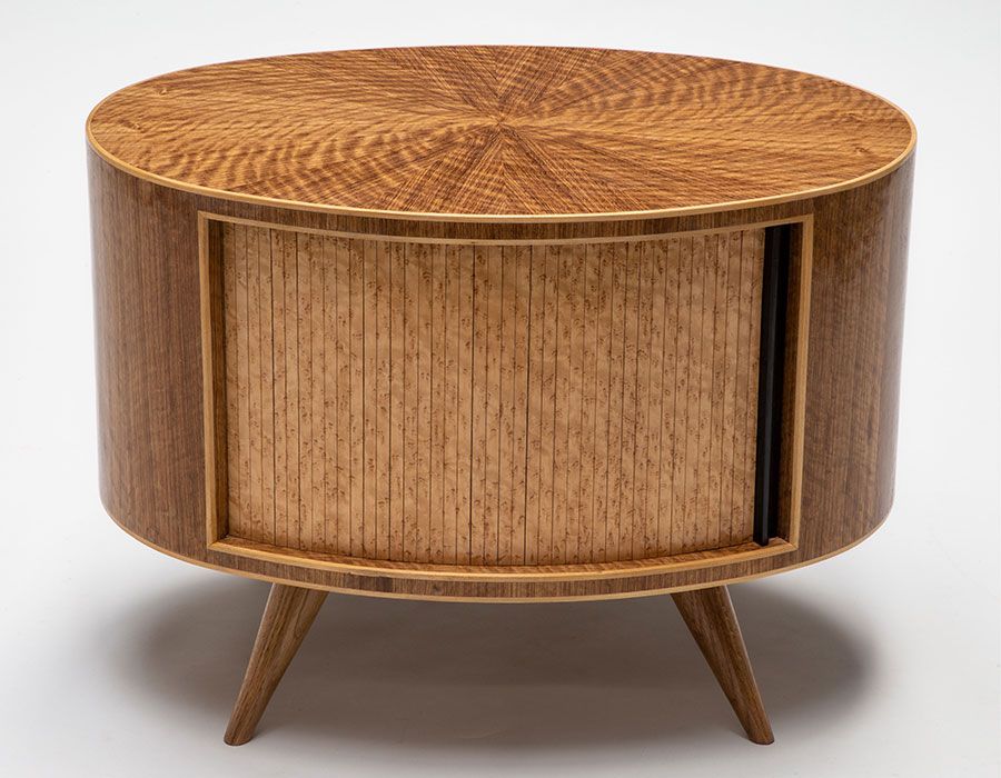 An Oval Case with Tambour Doors - FineWoodworking