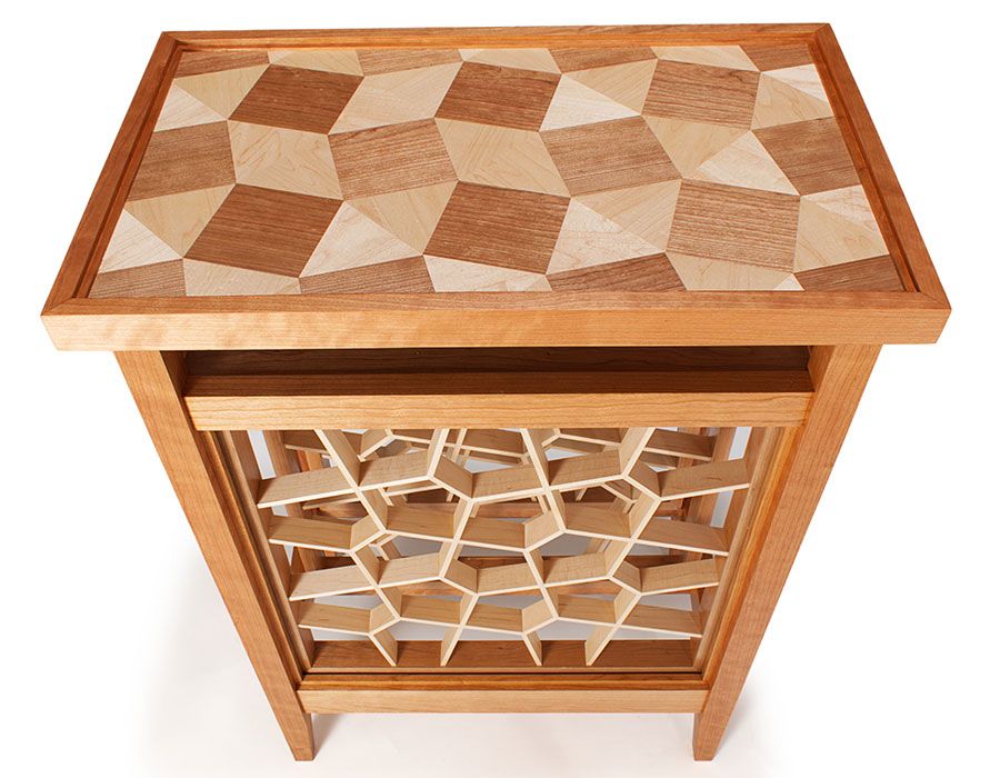 Cherry and Maple Wood Wine Cabinet - FineWoodworking