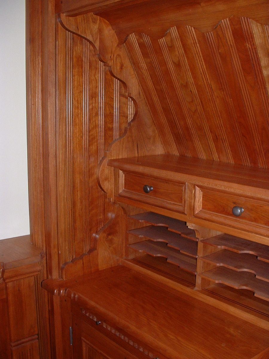 Built-in Cherry Office - Desktop Organizers - FineWoodworking